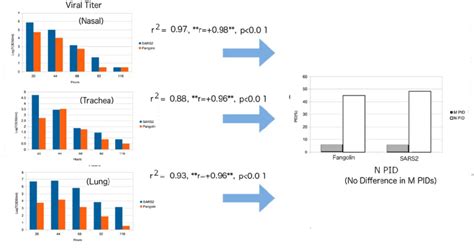 Regression Analysis Of Viral Titer Of Pangolin Covsars Cov 2 And Pid N Download Scientific