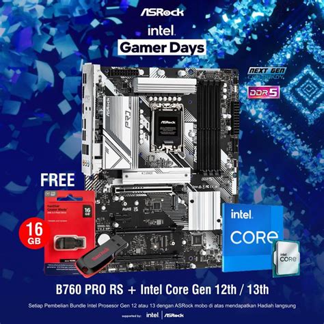 Jual ASROCK B760 Pro RS | Intel B760 LGA 1700 DDR5 ATX | Shopee Indonesia