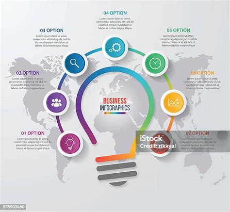 벡터 아이디어예요 전구 서클 인포그래픽 형판 개념에 대한 스톡 벡터 아트 및 기타 이미지 개념 개념과 주제 계획 Istock
