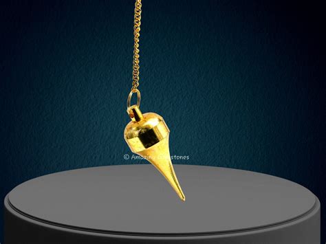 Brass Metal Pendulum Divination Tools For Energy Healing Long Point