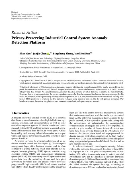 Pdf Privacy Preserving Industrial Control System Anomaly Detection