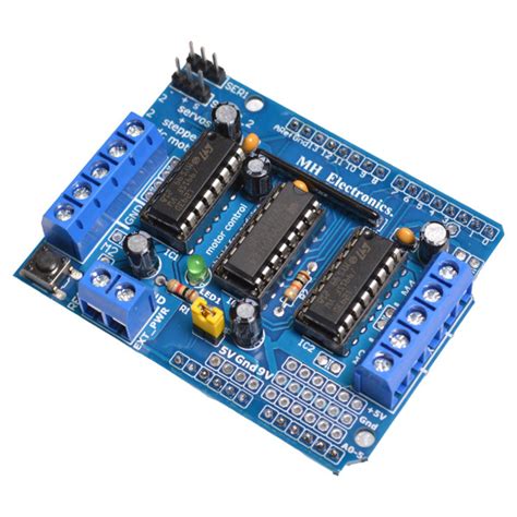Плата управления привода двигателя L293d Gsmin Motor Driver Shield для