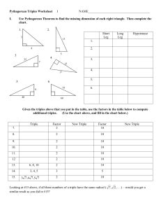 Pythagorean Triples Math Study Guide