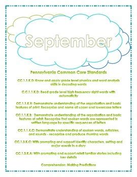 Monthly Assessment Pack September By OrganicallyKinder TpT