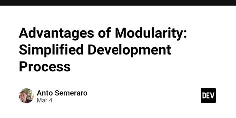 Advantages Of Modularity Simplified Development Process Dev Community