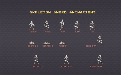 Free Skeleton Pixel Art Character Link In Comment Pixel Art Pixel Art Characters Pixel