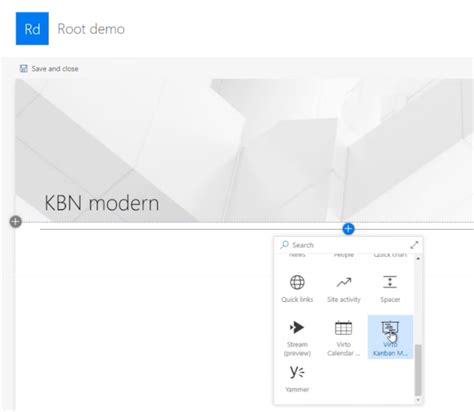 Adding The Kanban Board Web Part To A Sharepoint Modern Page Virtosoftware Guides And Docs