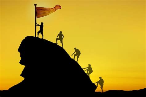 Premium Photo Man Climbing Up Challenging Hill Overcoming Obstacles