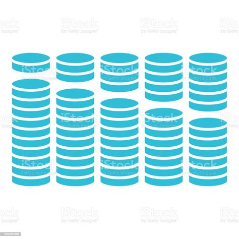 Database Or Money Icon Server Isolated Flat Web Mobile Icon Different Value High Vector