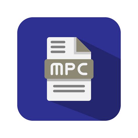 Mpc Audio File Flat Icons Extension Files Type Document Format Symbol Icon Vector