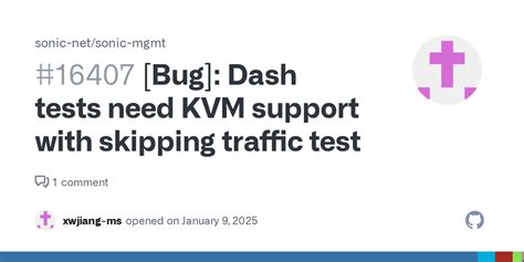 Bug Dash Tests Need Kvm Support With Skipping Traffic Test · Issue 16407 · Sonic Netsonic