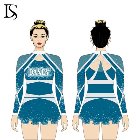 Customized Wholesale Cheer Cheerleading Uniforms With Rhinestone