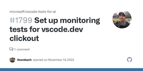 set up monitoring tests for vscode dev clickout · issue 1799 · microsoft vscode tools for ai