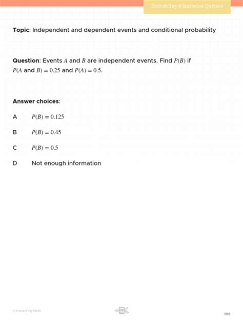 Independent And Dependent Events And Conditional Probability Pdf