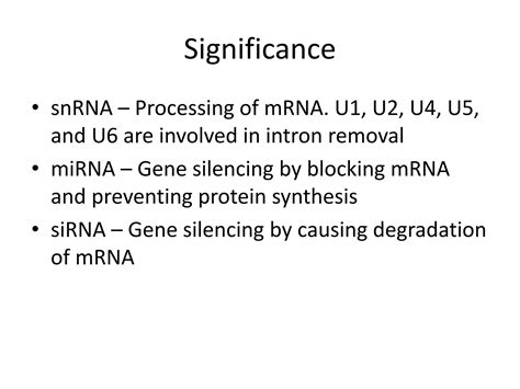 Structure And Importance Of RNA PPTX Biological Sciences Science
