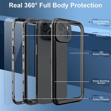 Meritcase Iphone 15 Waterproof Case Dot Series