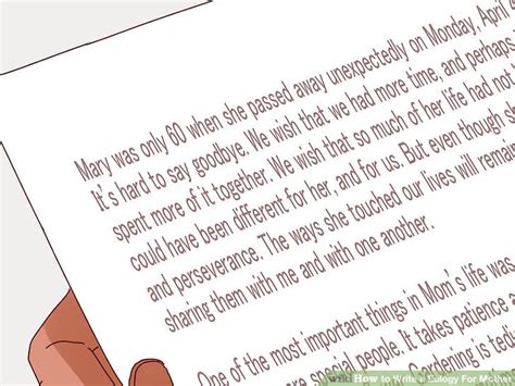 How To Write A Eulogy For Mother 13 Steps With Pictures
