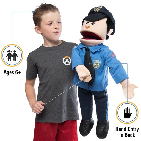 Policeman Peach Full Body Puppet The Puppet Store