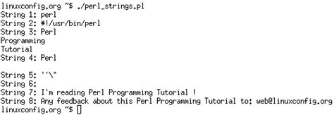 Perl Programming Tutorial Linux Tutorials Learn Linux Configuration