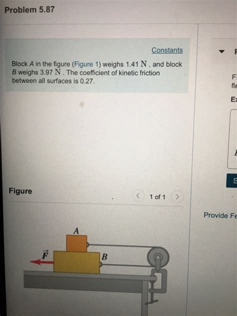 solved problem 5 87 constants block a in the figure figure