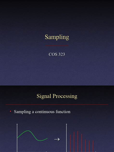 cos323 s06 lecture15 sampling pdf sampling signal processing