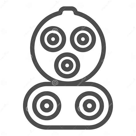 Ccs Combo Lader Line Pictogram Elektrisch Autoconcept Elektrische Stekker Oplader Witte