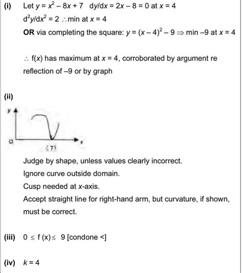 0606 Igcse Additional Mathematics Help Explain Ivs Answer The