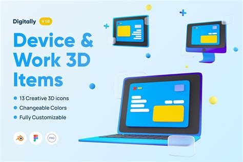 大数据设备工作3d图标设计元素 D326 大叔资源库