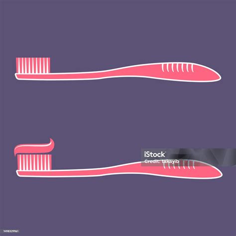 치약 아이콘이 있는 칫솔 윤곽선과 채워진 벡터 디자인 기호 로고 그림 개념에 대한 스톡 벡터 아트 및 기타 이미지 개념 건강관리와 의술 건강한 생활방식 Istock