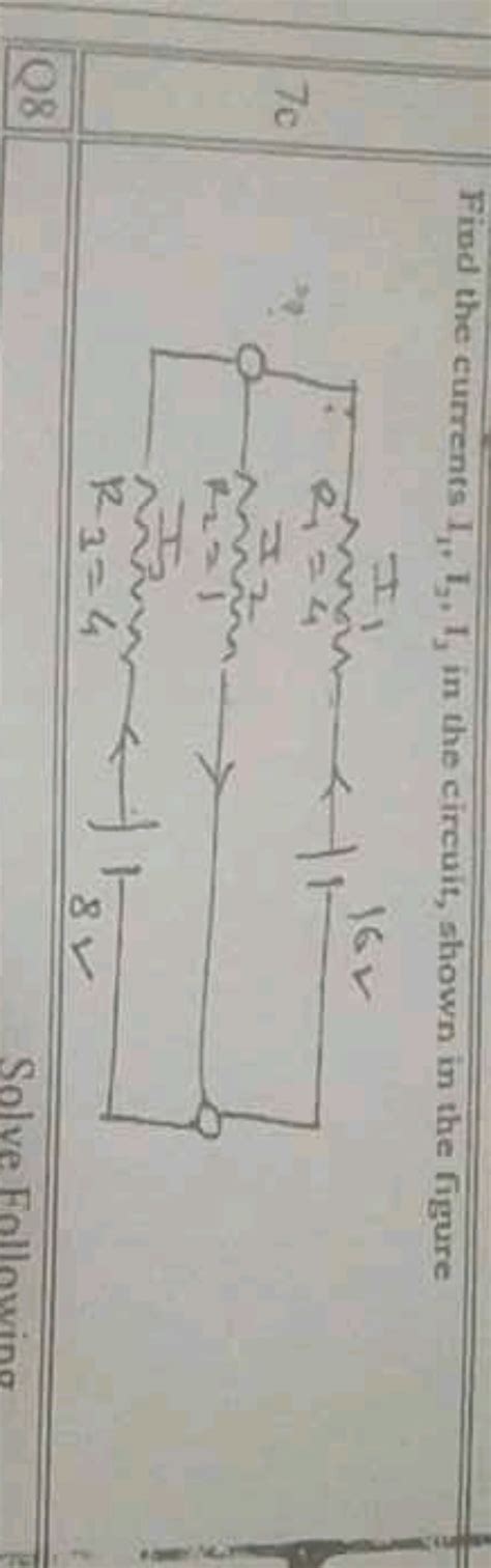 find the currents i { 1 } i { 3 } i { 3 } in the circuit shown