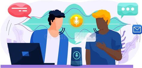 Voice Assistant Smart Speaker Virtual Assistant Sound Robot People Using Voice Controlled