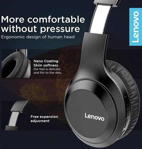 Lenovo Wireless Over Ear Headphone Hd Black Buy Best Price Global Shipping