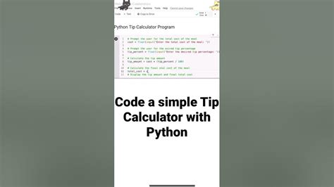 How To Code A Simple Tip Calculator Using Python 🐍 Python Fyp Fypシ