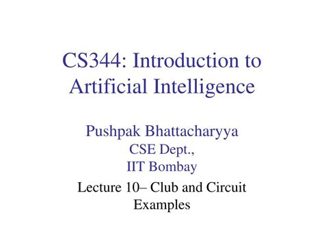 PPT CS Introduction To Artificial Intelligence PowerPoint Presentation ID