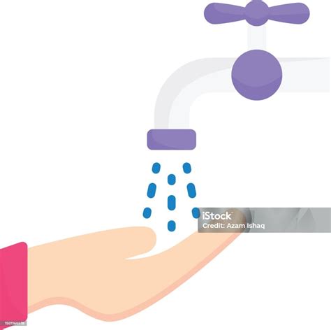 수돗물 벡터 아이콘 디자인 하우스키핑 기호 사무실 관리인 간판 포터 또는 클렌저 장비 스톡 일러스트레이션 손을 깨끗하게 유지하는 개념 개수대에 대한 스톡 벡터 아트 및 기타