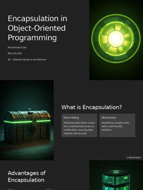 Encapsulation In Object Oriented Programming Pdf