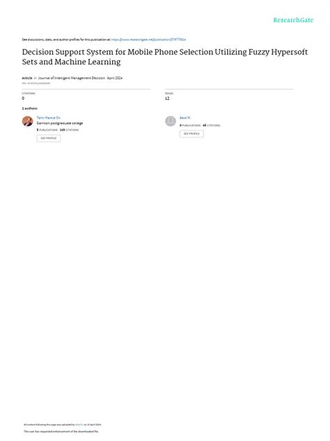 Decision Support System For Mobile Phone Selection Utilizing Fuzzy Hypersoft Sets And Machine