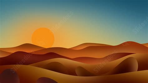Desert Nature Sky Sunset Gradient Powerpoint Background For Free Download Slidesdocs