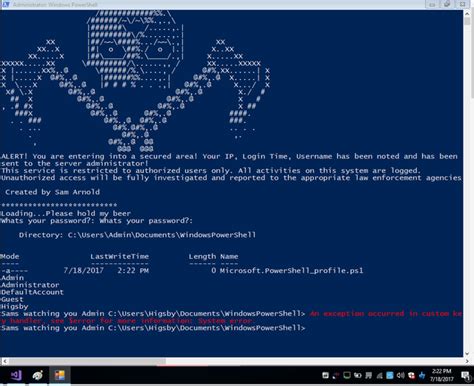 [powershell] Powershell Login With Banner R Sysadmin