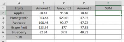 SUM Range With INDEX In Excel