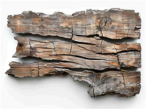 Cracked Wooden Texture On White Background For Design Projects