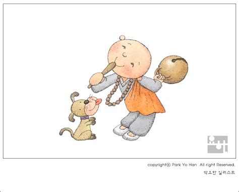 불교 동자승 이미지 그림 일러스트 박요한일러스트 네이버 블로그