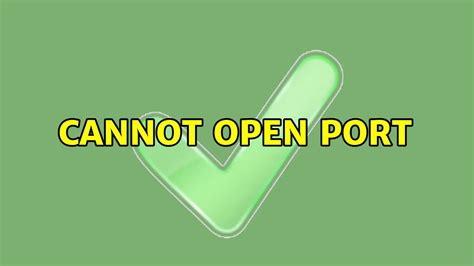 Ubuntu Cannot Open Port 2 Solutions Youtube