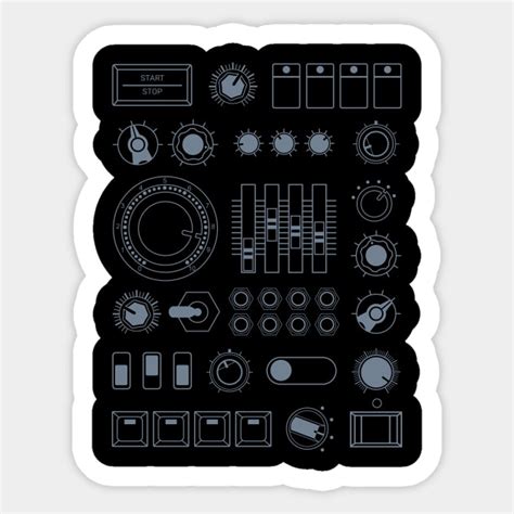 vintage analog synth controls synthesizer sticker teepublic