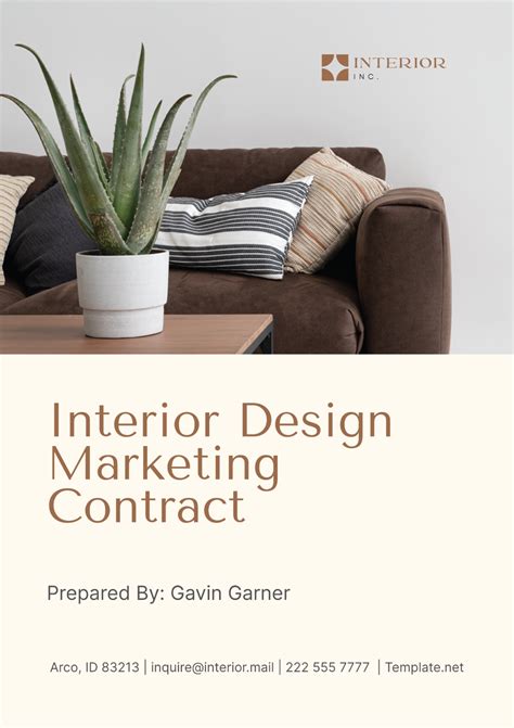 Free Interior Design Marketing Contract Template To Edit Online