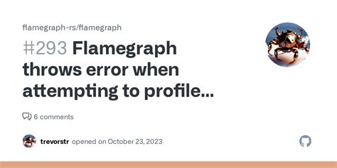 flamegraph throws error when attempting to profile rust application