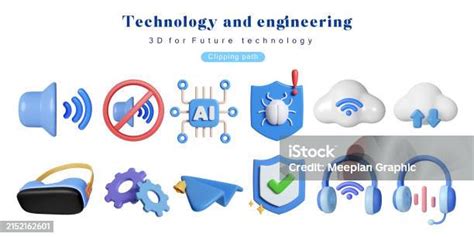 3d 기술 트렌드 아이콘 세트 마이크로 칩 로봇 팔 스마트 폰 인공 지능 뇌 웹 인간 네트워크 Lockai 로봇 봇 채팅 챗봇 기술 3d 렌더링 일러스트레이션 3차원 형태에