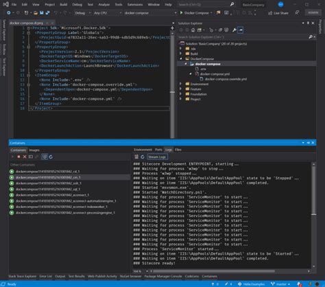 run sitecore docker containers in your helix solution using container