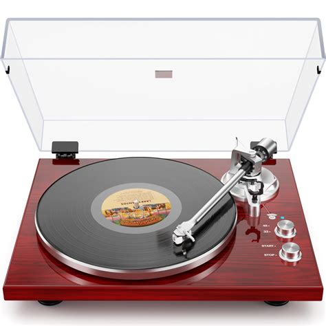 Belt Drive Turntable For Vinyl Record Playerwork With Bluetooth