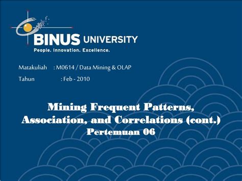 Ppt Mining Frequent Patterns Association And Correlations Cont
